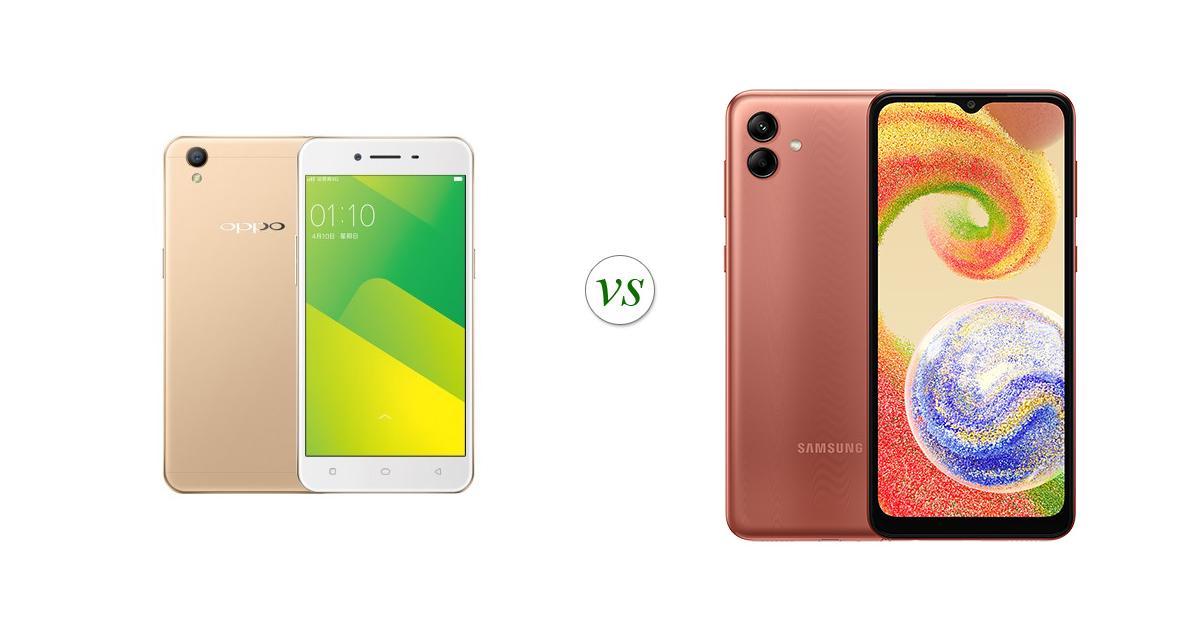 Oppo A37 vs Samsung Galaxy A04: Side by Side Specs Comparison