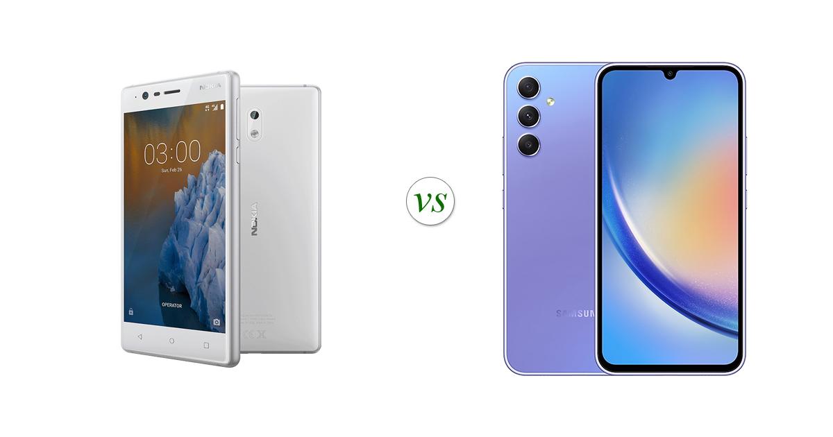 Nokia 3 vs Samsung Galaxy A34 5G: Side by Side Specs Comparison
