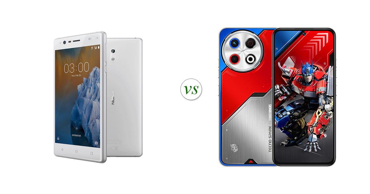 Nokia 3 vs TECNO SPARK 30 Pro: Side by Side Specs Comparison