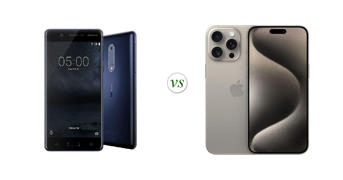 Nokia 5 vs Apple iPhone 15 Pro Max: Side by Side Specs Comparison