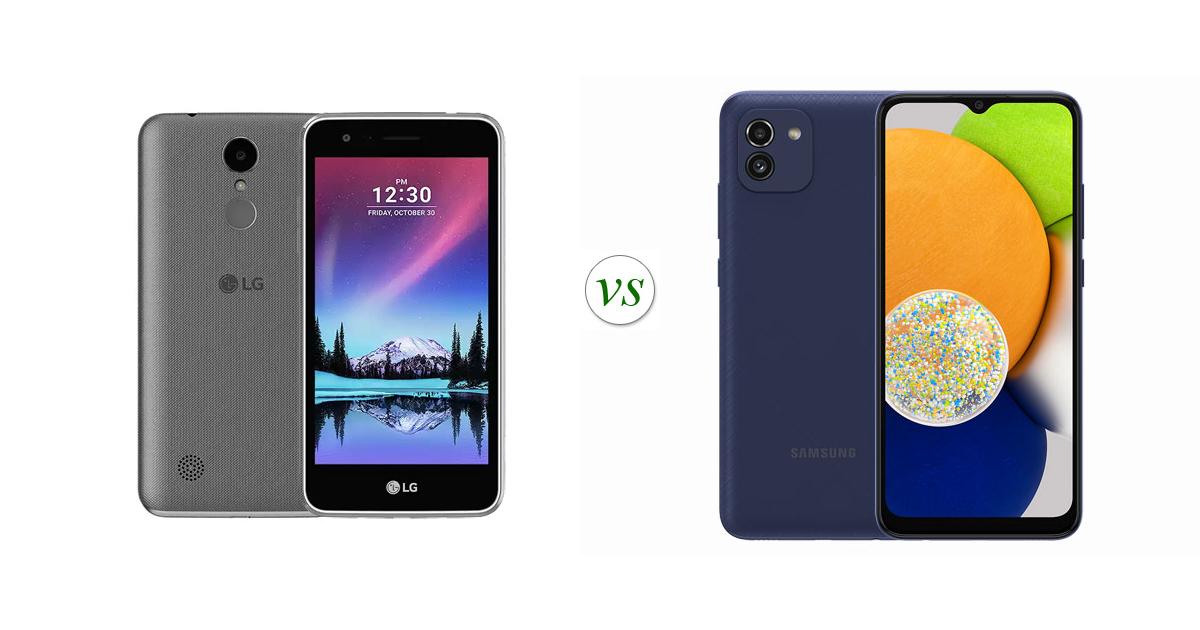 LG K7 2017 vs Samsung Galaxy A03: Side by Side Specs Comparison