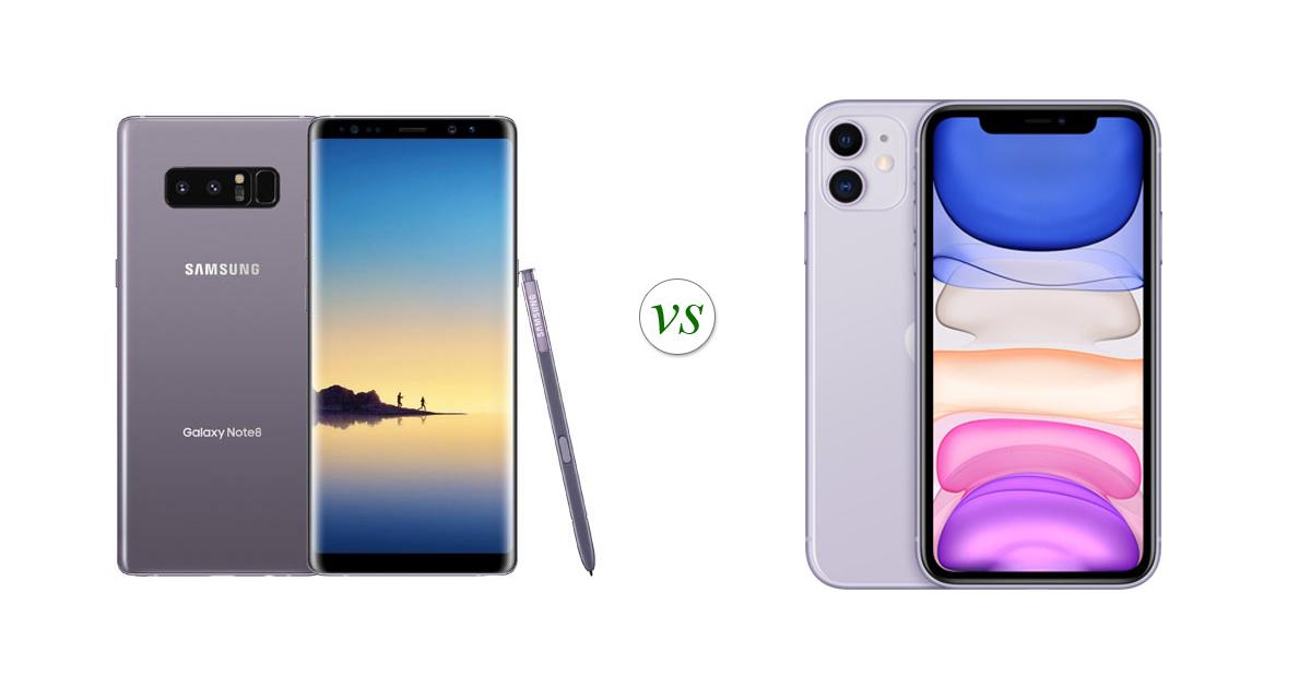 Samsung Galaxy Note 8 vs Apple iPhone 11: Side by Side Specs Comparison