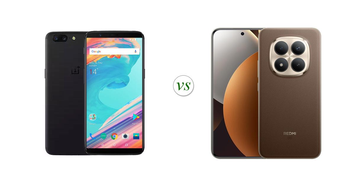 OnePlus 5T (6GB) vs Redmi Note 15 Pro+ 5G: Side by Side Specs Comparison