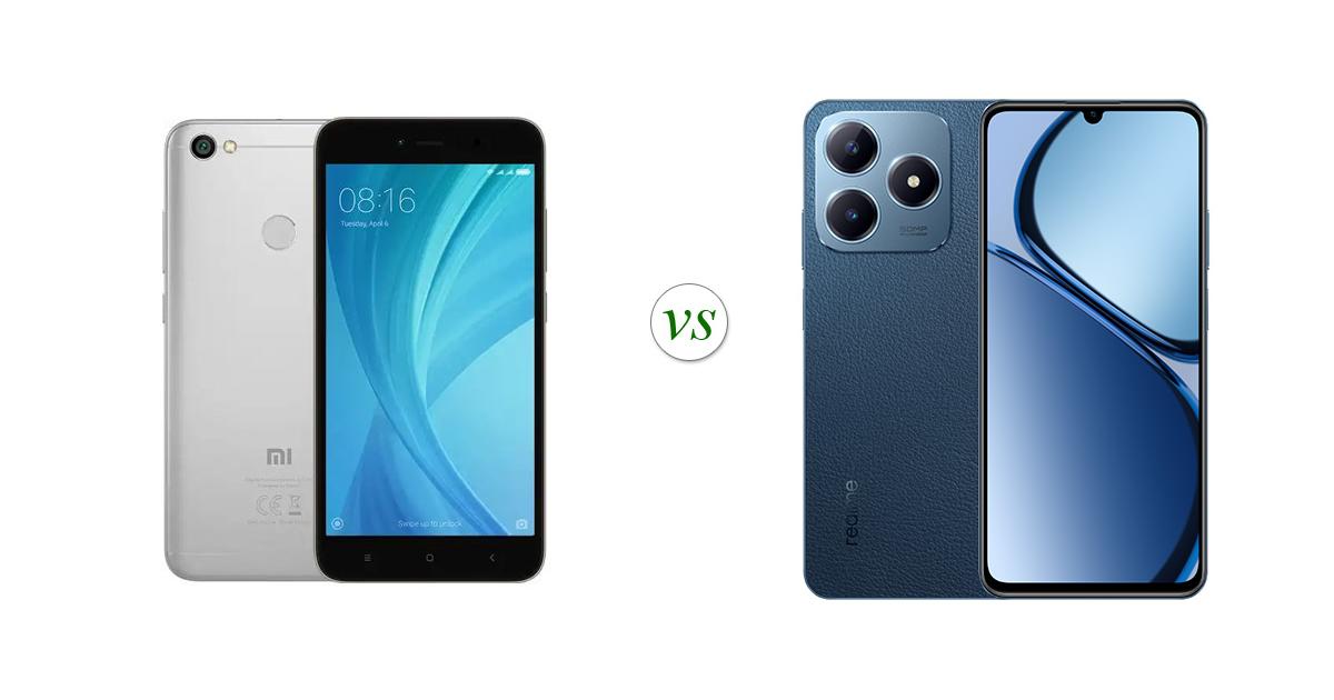 Xiaomi Redmi Note 5A Prime vs realme C63: Side by Side Specs Comparison