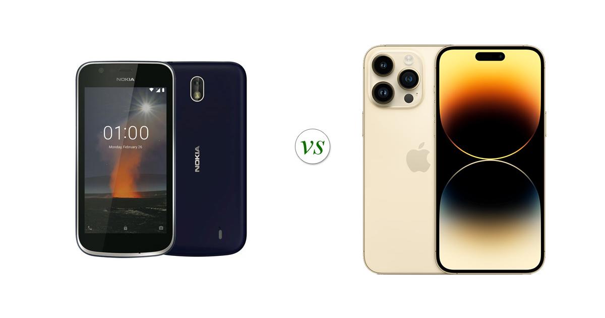 Nokia 1 vs Apple iPhone 14 Pro Max: Side by Side Specs Comparison