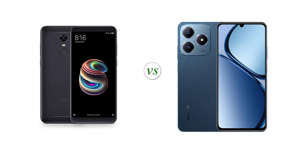 Xiaomi Redmi 5 Plus vs realme C63: Side by Side Specs Comparison