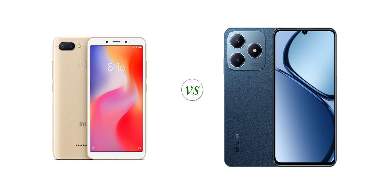 Xiaomi Redmi 6 vs realme C63: Side by Side Specs Comparison