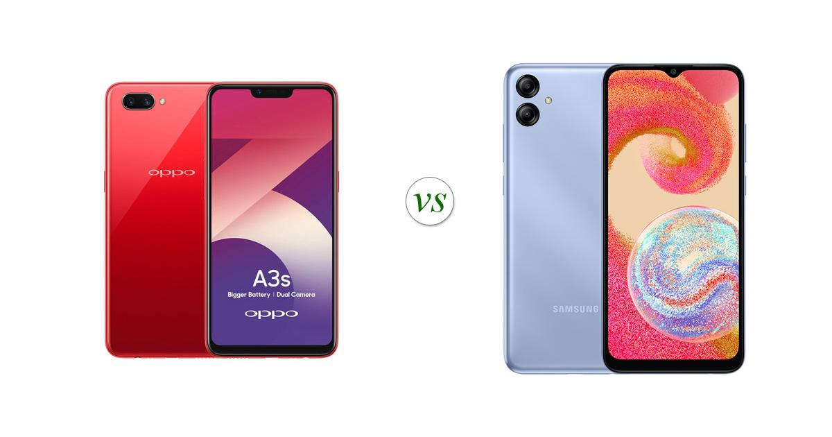 OPPO A3s vs Samsung Galaxy A04e: Side by Side Specs Comparison
