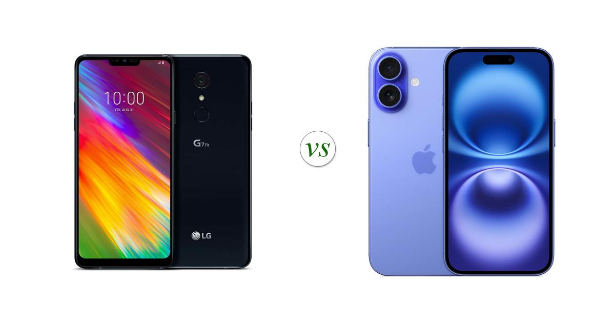 LG G7 Fit vs Apple iPhone 16: Side by Side Specs Comparison