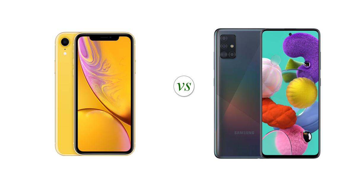 Apple iPhone XR vs Samsung Galaxy A51: Side by Side Specs Comparison