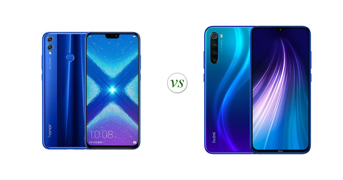 Honor 8X vs Xiaomi Redmi Note 8: Side by Side Specs Comparison