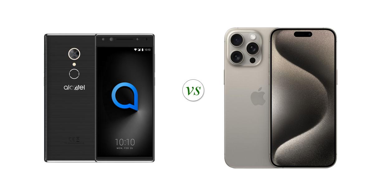 Alcatel 5 vs Apple iPhone 15 Pro Max: Side by Side Specs Comparison