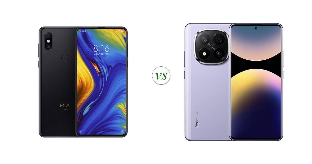 Xiaomi Mi Mix 3 vs Redmi Note 14 Pro+ 5G: Side by Side Specs Comparison