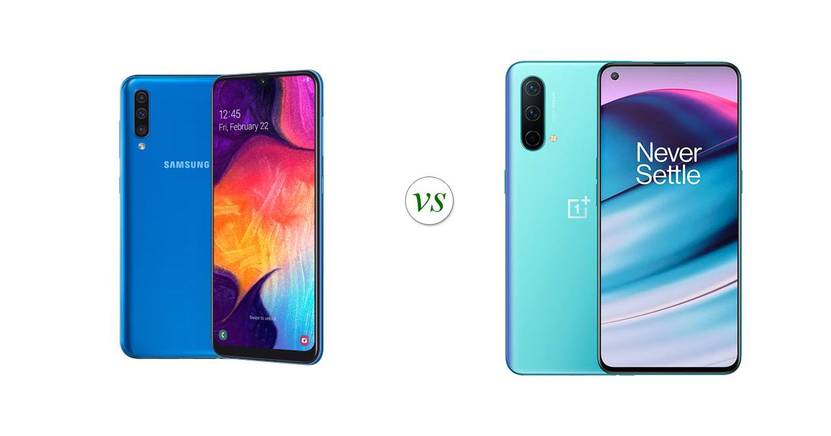 Samsung Galaxy A50 vs OnePlus Nord CE 5G: Side by Side Specs Comparison