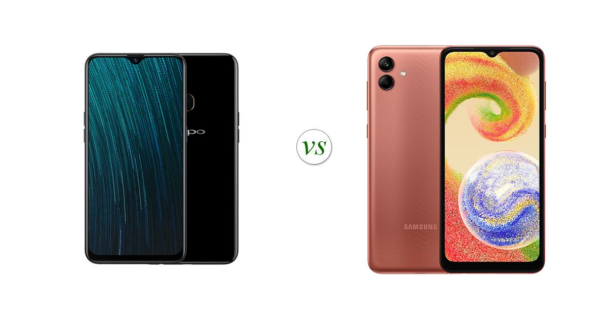 OPPO A5s vs Samsung Galaxy A04: Side by Side Specs Comparison