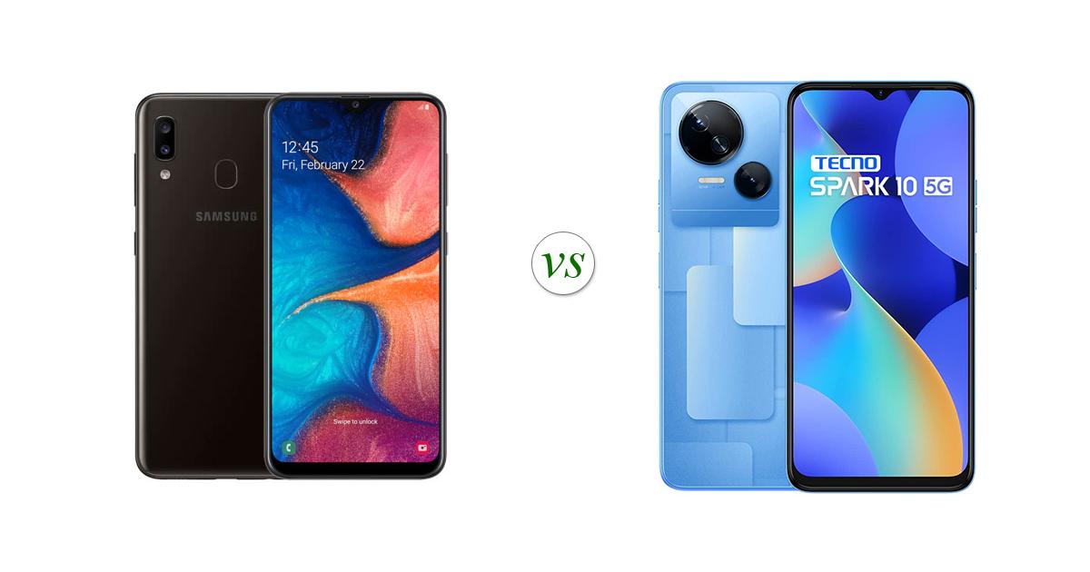 Samsung Galaxy A20 vs TECNO SPARK 10 5G: Side by Side Specs Comparison