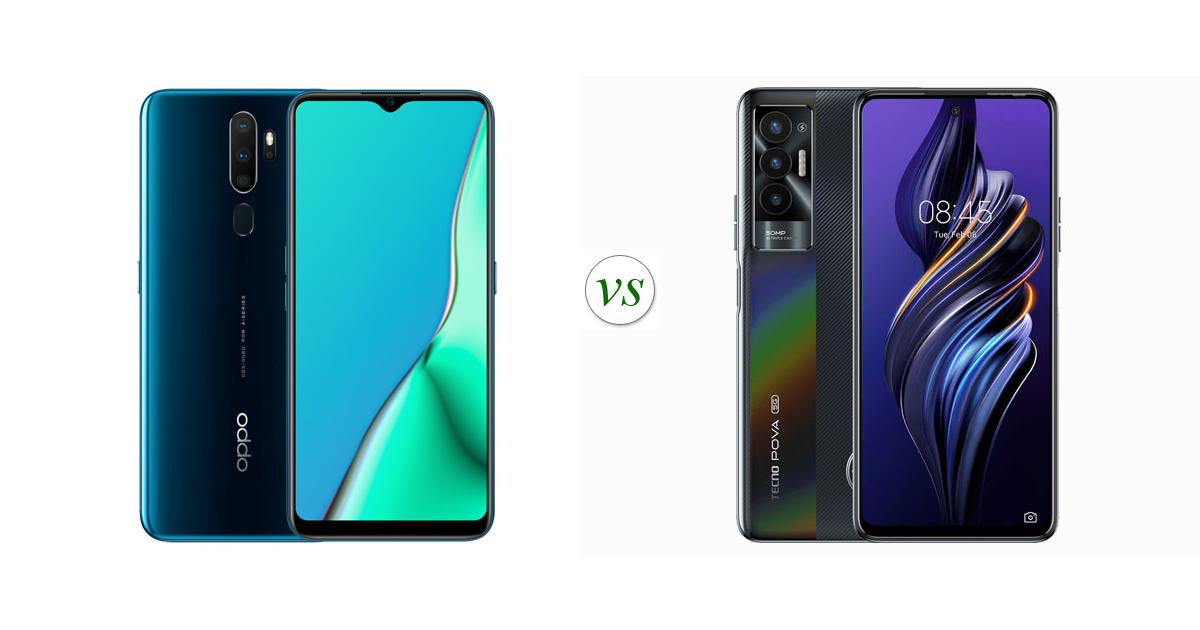 OPPO A9 2020 vs TECNO POVA 5G: Side by Side Specs Comparison