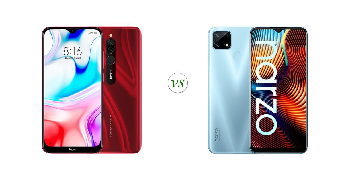 Xiaomi Redmi 8 vs realme narzo 20: Side by Side Specs Comparison
