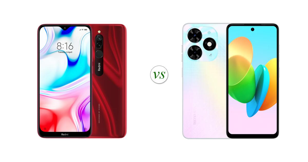 Xiaomi Redmi 8 vs TECNO SPARK 20C: Side by Side Specs Comparison