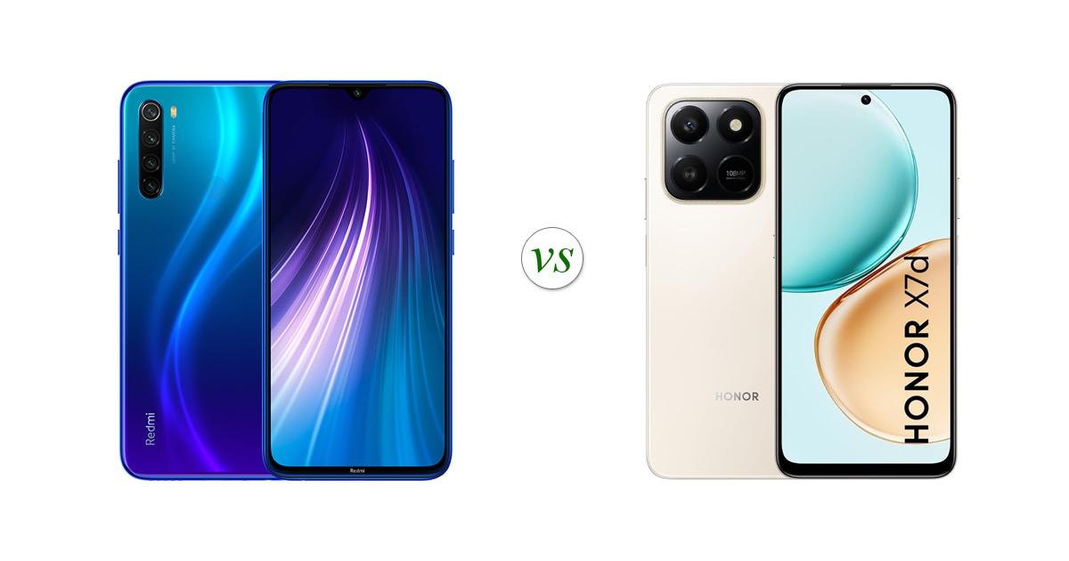 Xiaomi Redmi Note 8 vs HONOR X7d: Side by Side Specs Comparison
