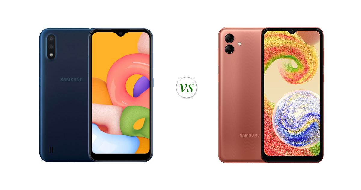 Samsung Galaxy A01 vs Samsung Galaxy A04: Side by Side Specs Comparison