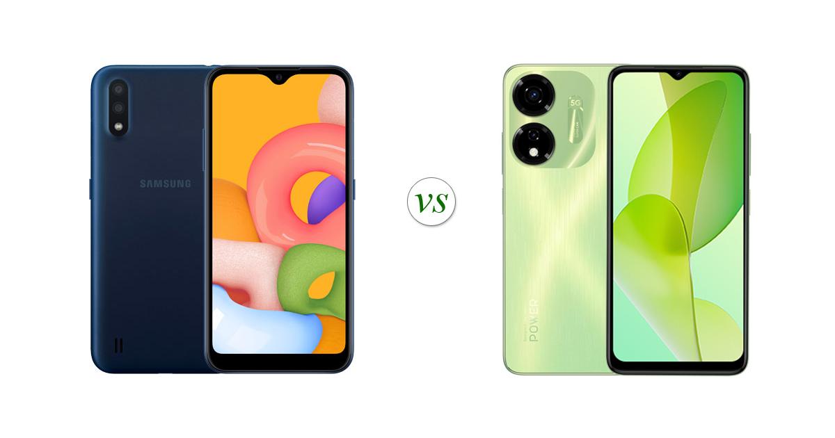 Samsung Galaxy A01 vs itel P55 5G: Side by Side Specs Comparison