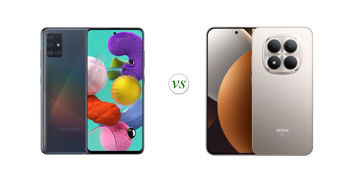 Samsung Galaxy A51 vs REDMI Note 15 Pro 5G: Side by Side Specs Comparison
