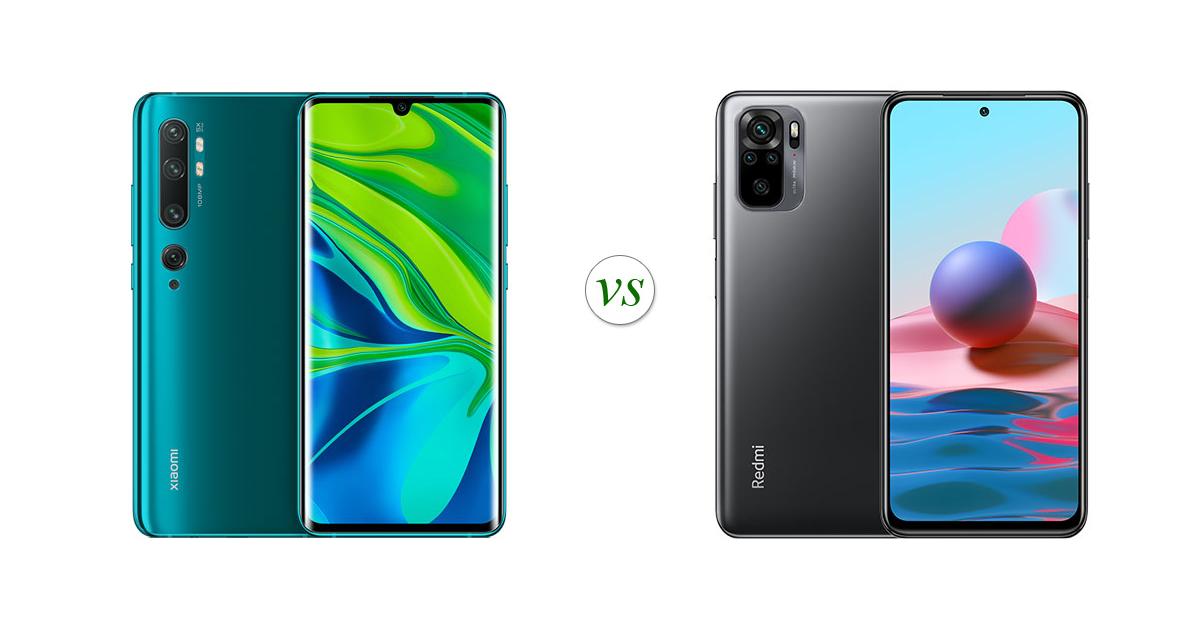 Xiaomi Mi Note 10 vs Xiaomi Redmi Note 10: Side by Side Specs Comparison