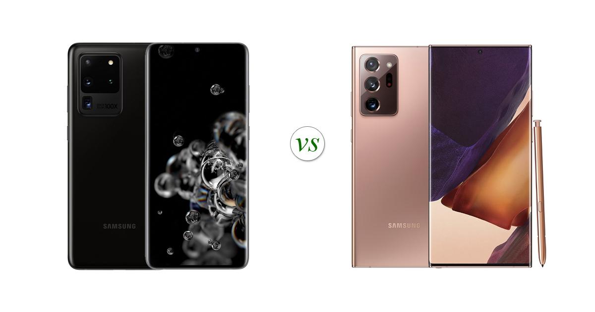 Samsung Galaxy S20 Ultra vs Samsung Galaxy Note20 Ultra: Side by Side ...
