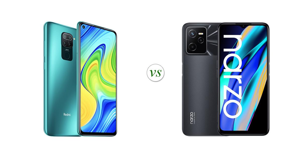 Xiaomi Redmi Note 9 vs realme narzo 50A Prime: Side by Side Specs ...
