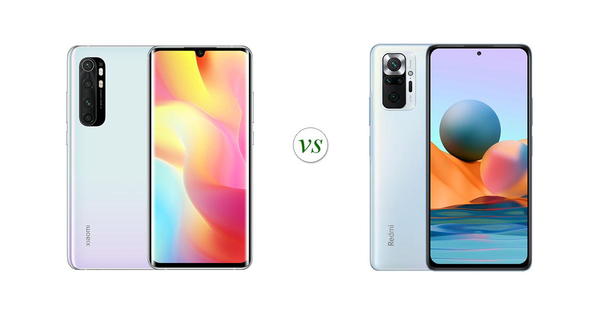 Xiaomi Mi Note 10 Lite vs Xiaomi Redmi Note 10 Pro: Side by Side Specs ...