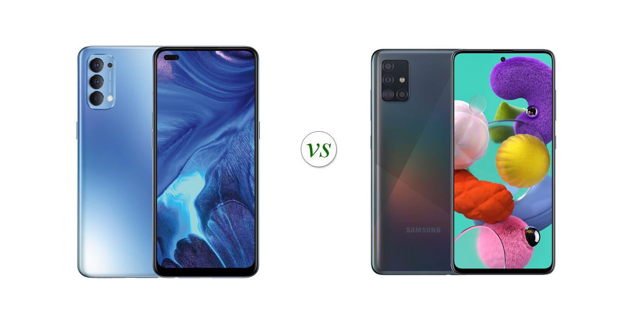 OPPO Reno4 vs Samsung Galaxy A51: Side by Side Specs Comparison