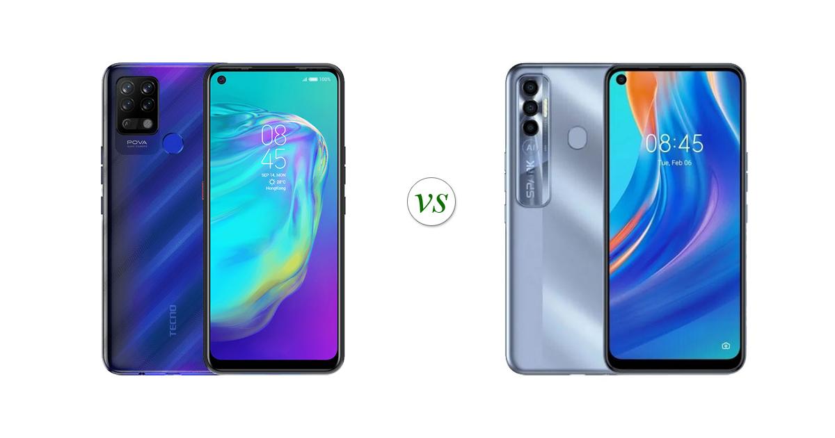 TECNO POVA vs TECNO Spark 7 Pro: Side by Side Specs Comparison