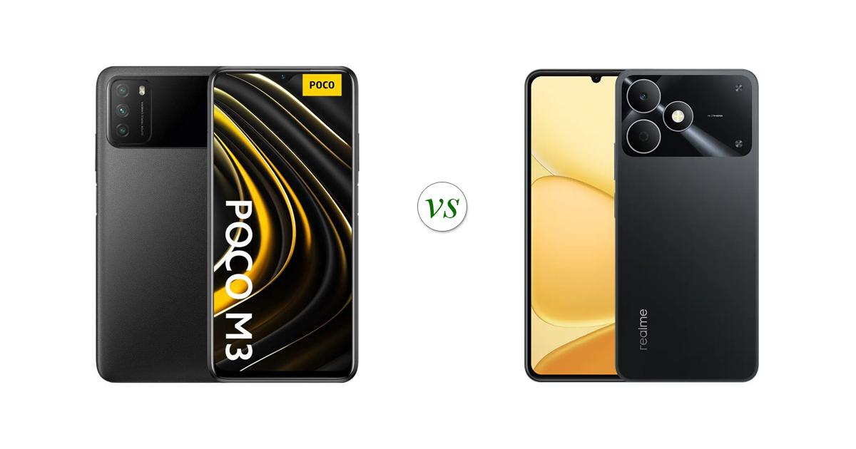 POCO M3 vs realme Note 80: Side by Side Specs Comparison