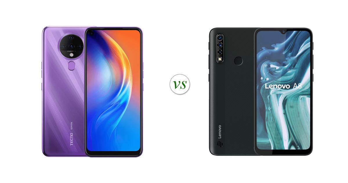 TECNO Spark 6 vs Lenovo A8: Side by Side Specs Comparison