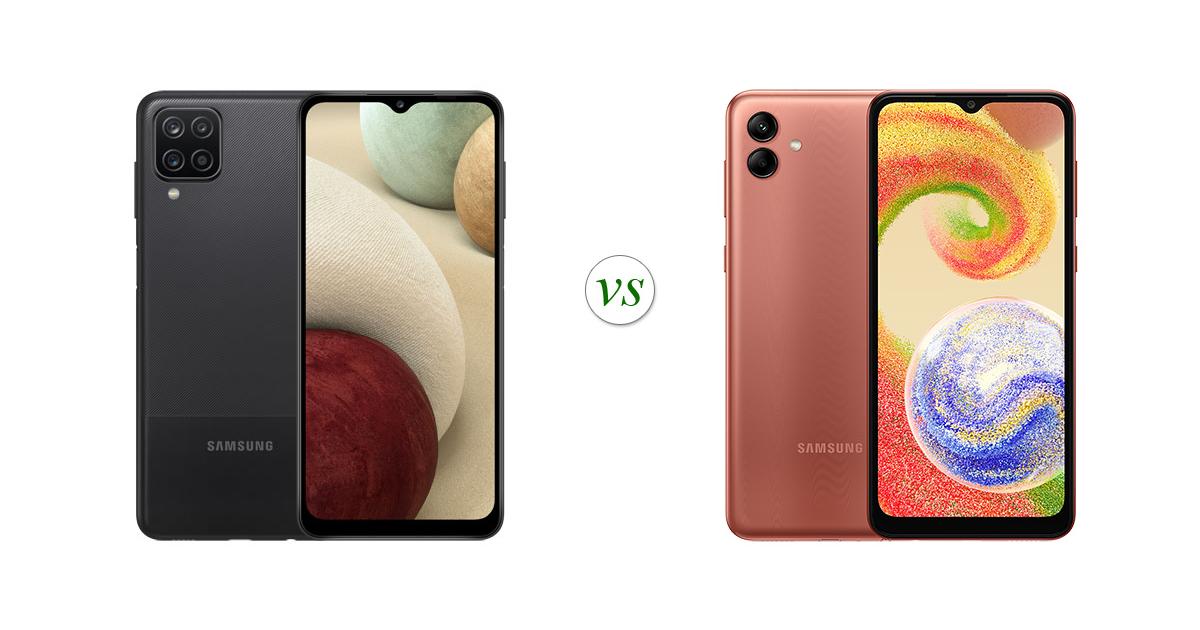 Samsung Galaxy A12 vs Samsung Galaxy A04: Side by Side Specs Comparison