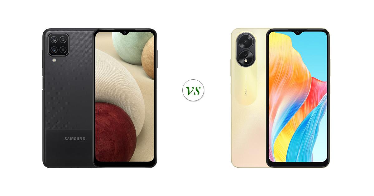 Samsung Galaxy A12 vs OPPO A38: Side by Side Specs Comparison