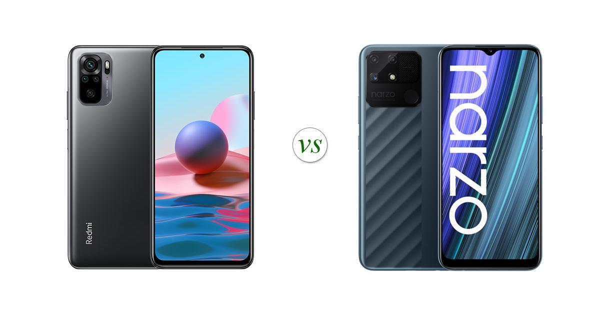 Xiaomi Redmi Note 10 vs realme narzo 50A: Side by Side Specs Comparison