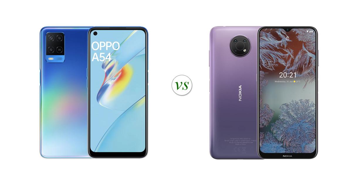 OPPO A54 vs Nokia G10: Side by Side Specs Comparison