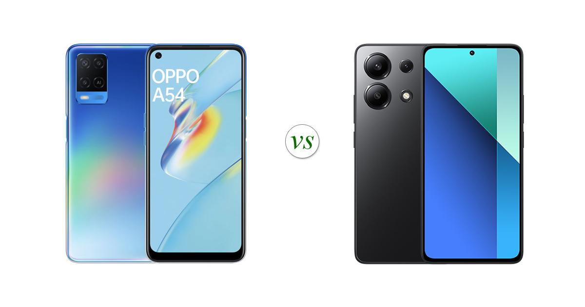 OPPO A54 vs Redmi Note 13: Side by Side Specs Comparison