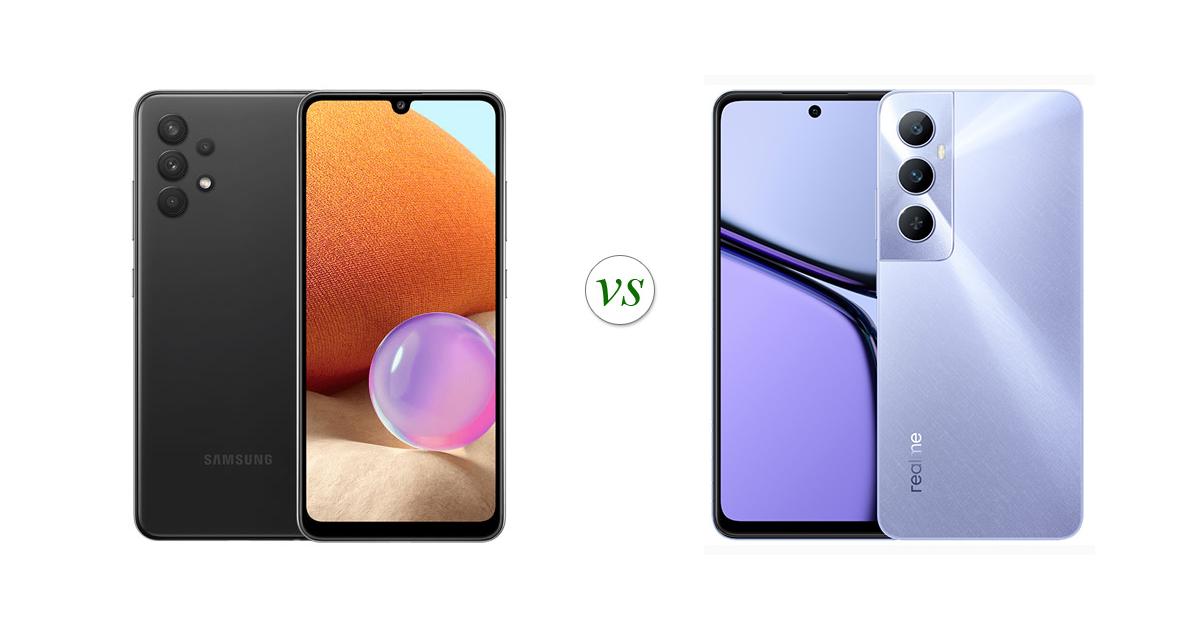 Samsung Galaxy A32 vs realme C65: Side by Side Specs Comparison