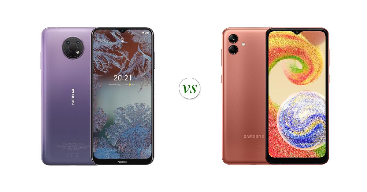 Nokia G10 vs Samsung Galaxy A04: Side by Side Specs Comparison