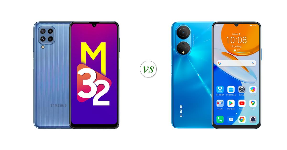 Samsung Galaxy M32 vs HONOR X7: Side by Side Specs Comparison