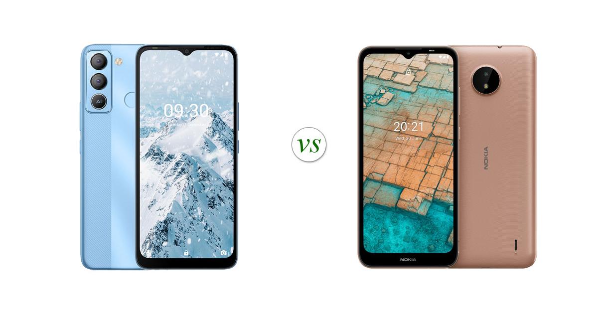 TECNO Pop 5 LTE vs Nokia C20: Side by Side Specs Comparison