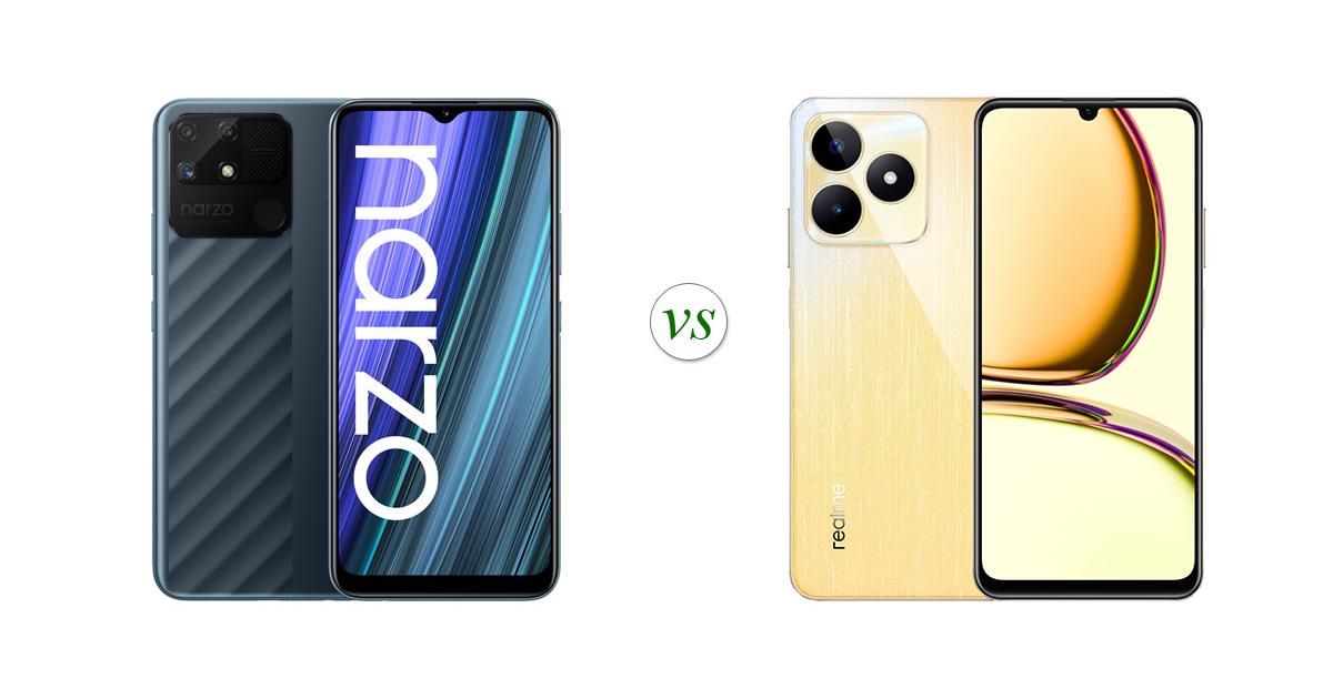 realme narzo 50A vs realme C53: Side by Side Specs Comparison