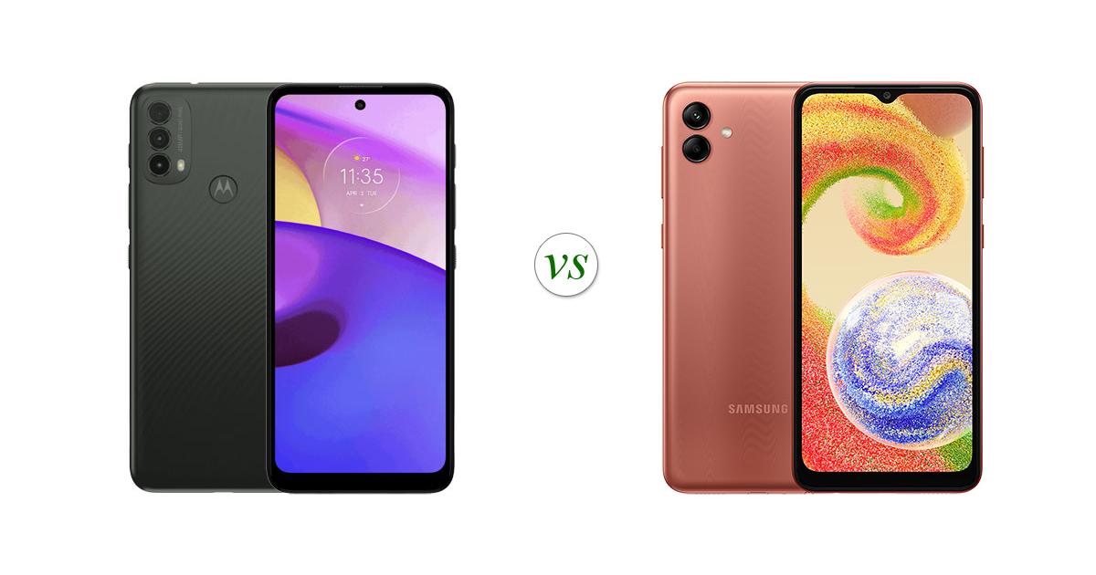 Motorola moto e40 vs Samsung Galaxy A04: Side by Side Specs Comparison