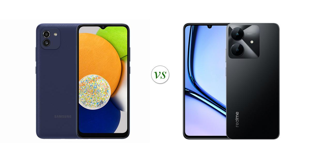 Samsung Galaxy A03 vs realme Note 60x: Side by Side Specs Comparison