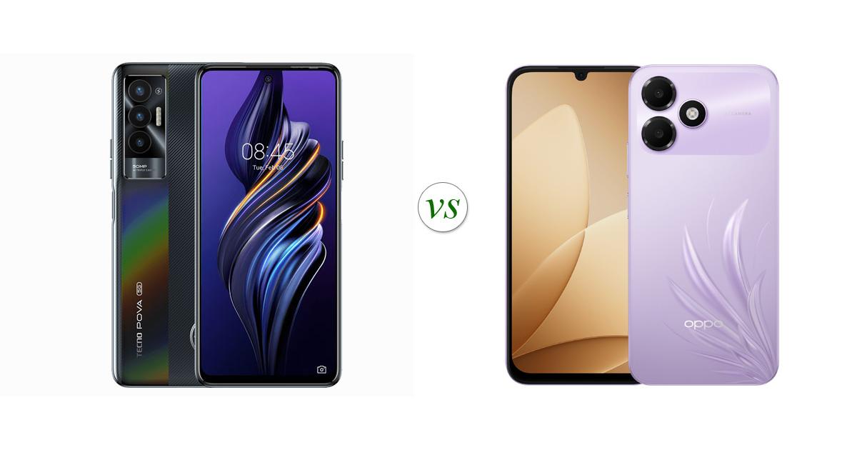 TECNO POVA 5G vs OPPO A6c: Side by Side Specs Comparison