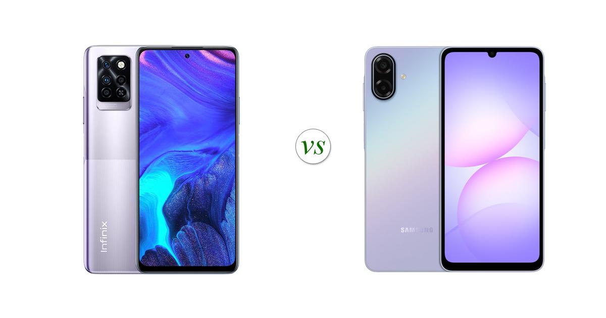 Infinix Note 10 Pro 2022 vs SAMSUNG Galaxy A07 5G: Side by Side Specs ...