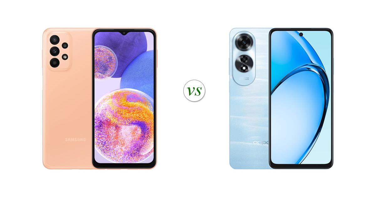 Samsung Galaxy A23 vs OPPO A60: Side by Side Specs Comparison